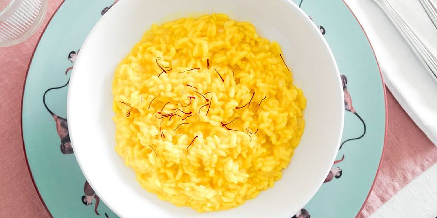 Risotto Alla Milanese Local Recipe In Lombardy Italy